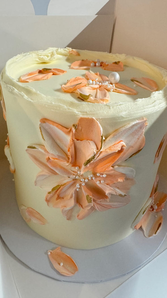 Flower Paint Effect Cake – BuzzyCakes