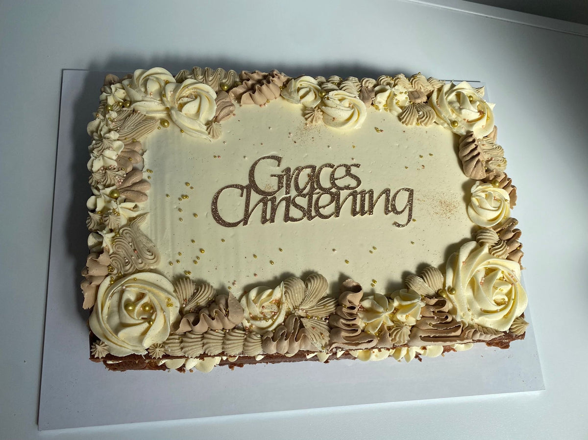 Small Pretty Sheet Cake – BuzzyCakes